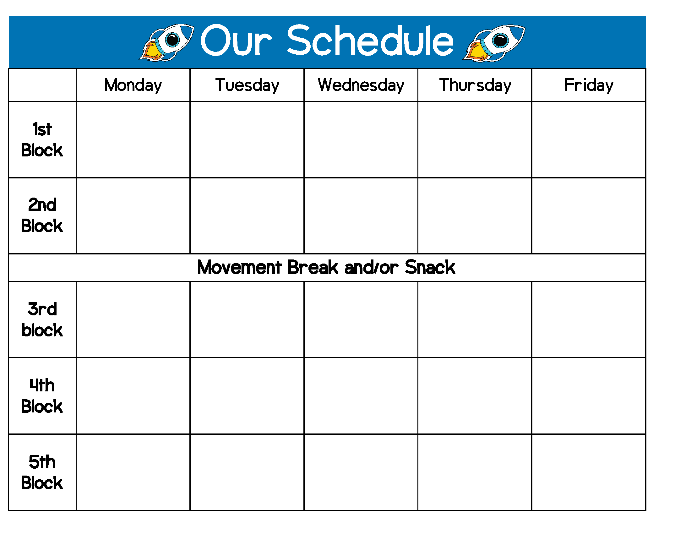 Schoolio Schedule Sample