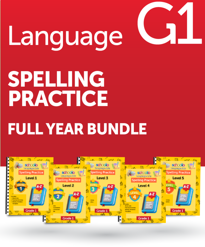 Grade 1 Spelling Skills – Full Year Bundle - Schoolio