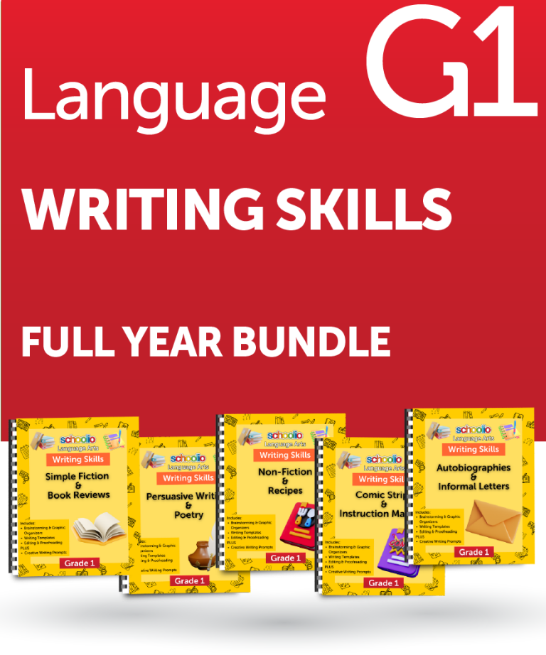 Grade 1 Writing Skills – Full Year Bundle - Schoolio